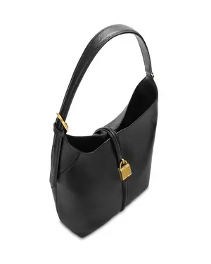 DEMELLIER Large Leather Bucket Bag - Black