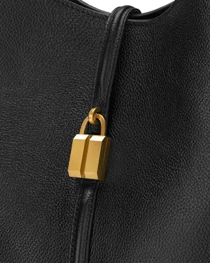 DEMELLIER Large Leather Bucket Bag - Black