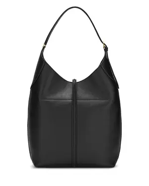 DEMELLIER Large Leather Bucket Bag - Black