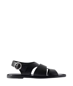 Proenza Schouler Capri Fisherman Sandals - Black