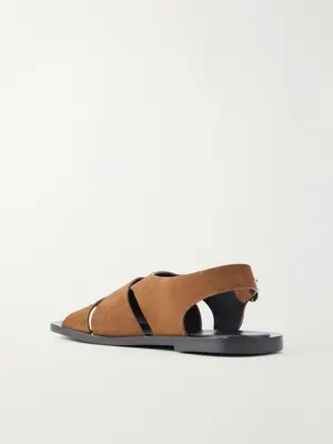 Proenza Schouler Capri Fisherman Suede Sandals - Neutrals