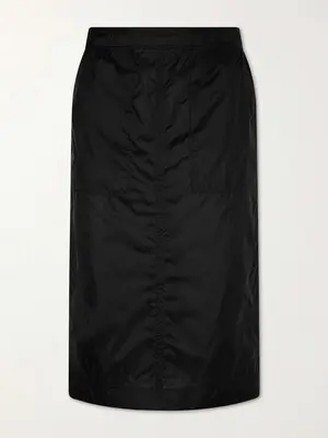 Saint Laurent Woven Midi Skirt - Black