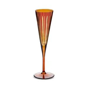 L'Objet Prism Champagne Flutes, Set Of 4 - Amber