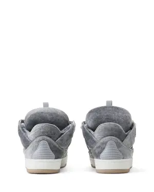 LANVIN Curb Sneakers In Jersey And Suede - Grey/grey