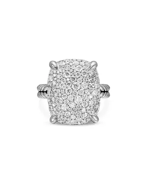 David Yurman Chatelaine Elongated Diamond Ring - Silver