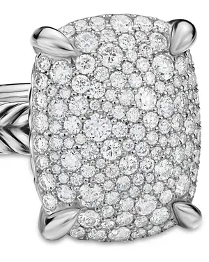David Yurman Chatelaine Elongated Diamond Ring - Silver