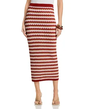 Ronny Kobo Drake Knit Midi Skirt