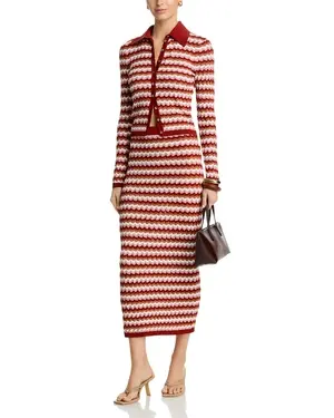 Ronny Kobo Drake Knit Midi Skirt