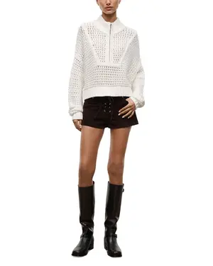 Staud Hampton Open Knit Sweater - Ivory