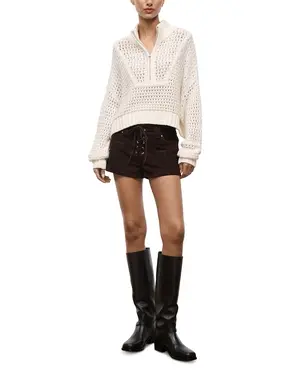 Staud Hampton Open Knit Sweater - Ivory