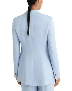REISS Magda Double Breasted Suit Jacket - Blue