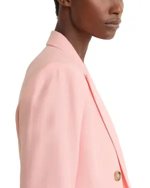 REISS Magda Double Breasted Suit Jacket - Pink