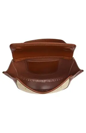 WANDLER Hortensia Mini Handbag - Beige Raffia