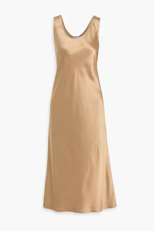 Plain Silk Slip Dress