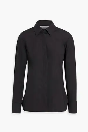 Max Mara Knut Cotton-blend Poplin Shirt - Black