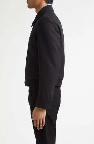 TOM FORD Lacquered Wool & Silk Tricotine Battle Jacket