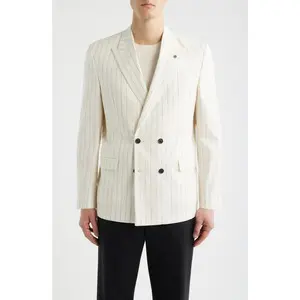 ALLSAINTS Ridley Slim Fit Pinstripe Double Breasted Sport Coat