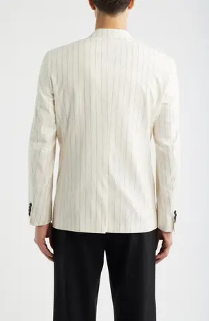 ALLSAINTS Ridley Slim Fit Pinstripe Double Breasted Sport Coat