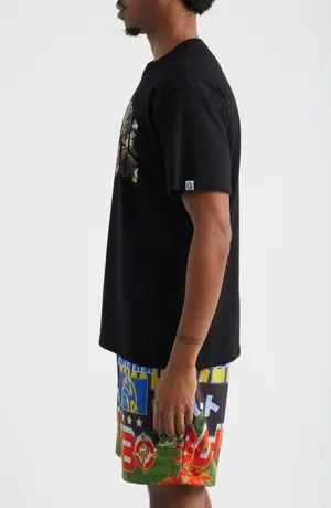 BILLIONAIRE BOYS CLUB Curve Collage Cotton Graphic T-shirt - Black