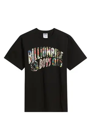 BILLIONAIRE BOYS CLUB Curve Collage Cotton Graphic T-shirt - Black