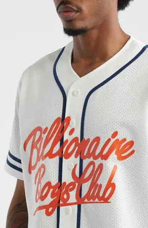 BILLIONAIRE BOYS CLUB Big Chew Baseball Shirt - Ecru