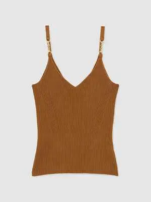 ATELIER Silk-blend Rib-knit Cami