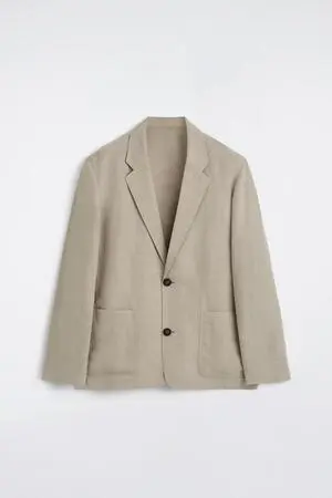 Cos Unstructured Linen-blend Blazer - Beige