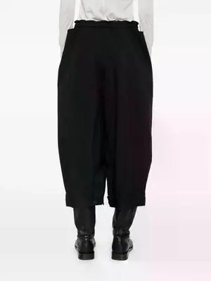 Y3 Drawstring Waist Trousers With Buttoned Cuffs