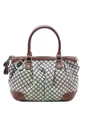 Gucci Diamante Canvas Sukey Satchel