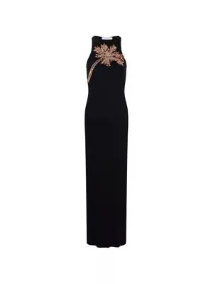 Rabanne Embroidered Palm Tree Maxi Dress