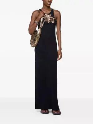 Rabanne Embroidered Palm Tree Maxi Dress