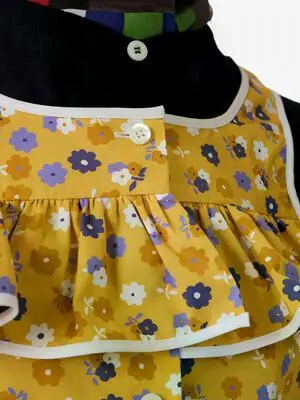 Miu Miu Floral-print Ruffled Top - Yellow