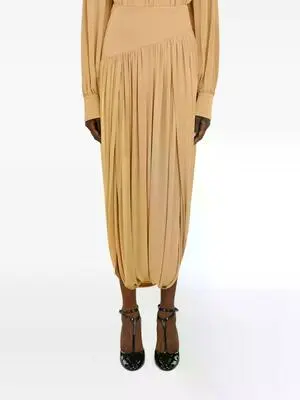 FERRAGAMO Skirt With Basque Waist Detail - Neutrals