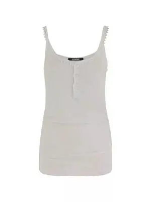 Jacquemus Le Debardeur Clavela Ruched Top - White