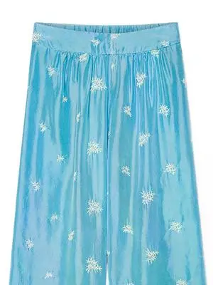 FORTE_FORTE Floral-pattern Trousers - Blue