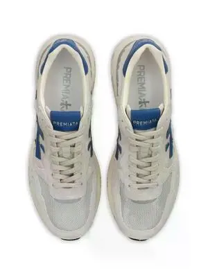 Premiata Mick 0.1 Suede-appliqué Sneakers - Grey