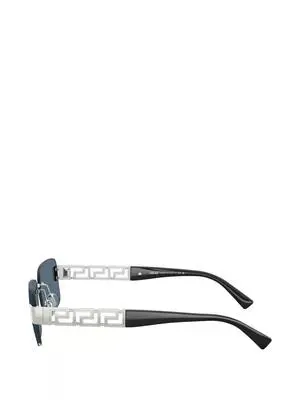 Versace Rimless Rectangle Sunglasses - Silver
