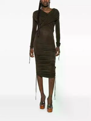 Balmain Draped Midi Dress