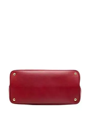 Prada Medium Saffiano Cuir Double Satchel - Red
