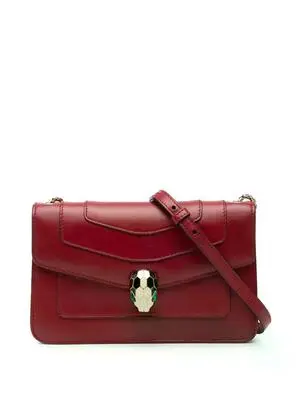 BVLGARI 2015-2020 Leather Serpenti Forever Crossbody Bag - Red