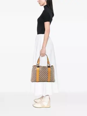 Gucci 2016-2026 Gg Canvas Bamboo Libeccio Tote Bag