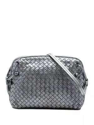 Bottega Veneta 2012-2025 Metallic Nappa Intrecciato Nodini Crossbody Bag