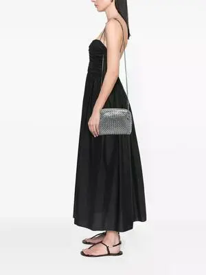 Bottega Veneta 2012-2025 Metallic Nappa Intrecciato Nodini Crossbody Bag