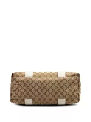 Gucci Gg Canvas Bamboo Libeccio Tote Bag - Neutrals