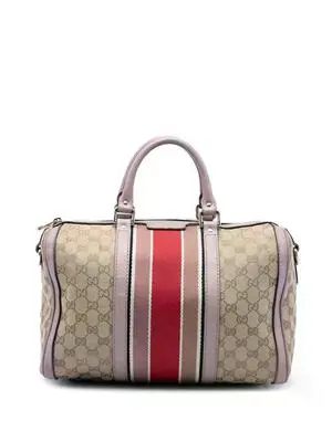 Gucci Gg Canvas Web Joy Boston Bag - Neutrals