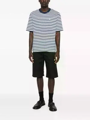 AMI Paris Marinière De Coeur Striped T-shirt - Blue