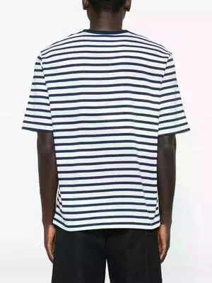 AMI Paris Marinière De Coeur Striped T-shirt - Blue