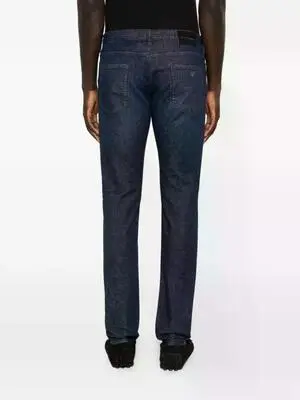 Emporio Armani Logo-plaque Jeans - Blue