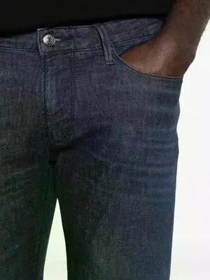 Emporio Armani Logo-plaque Jeans - Blue