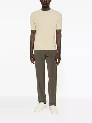 Emporio Armani Creased-front Trousers - Brown